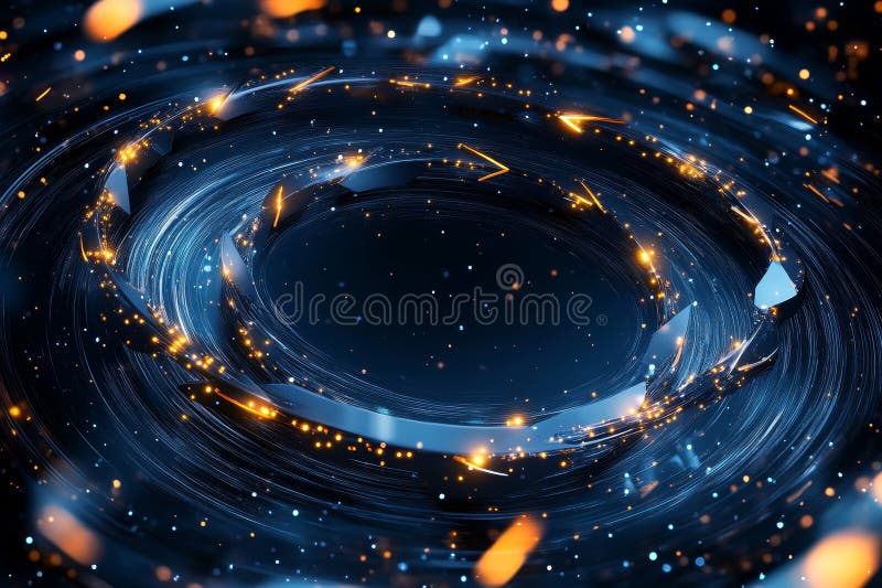 Abstract Rotating Ring of Light Symbolizes Technology Innovation ...