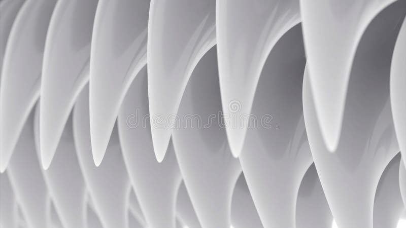 Abstract Rotating Shapes Looking Like Teeth. Design. Sharp Teeth of an ...