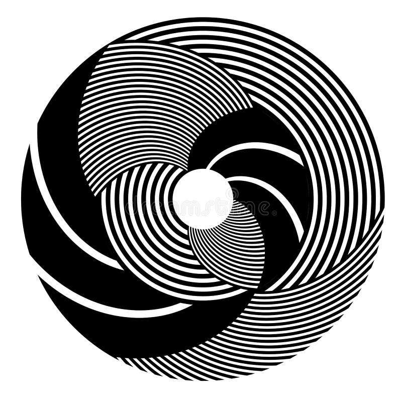 Rotation in Circle Shape. Design Elements Set. Stock Vector ...