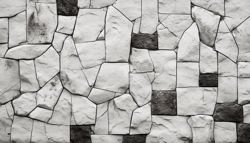 Abstract Rough Stone Wall, Solid Construction, Old Fashioned Design ...