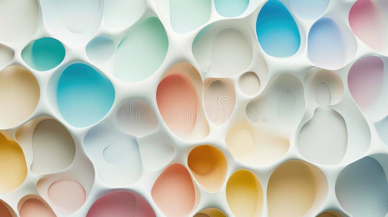 Abstract Rough Structure Connected by Bold Line with Various Size Hole ...