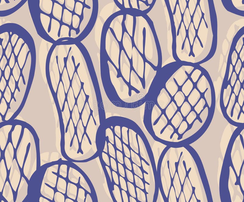 Abstract Roughly Hatched Oval Shapes with Purple Stock Vector ...