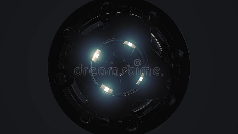 Abstract Round Animation, Hi-tech Stylization with Circles. Futuristic ...