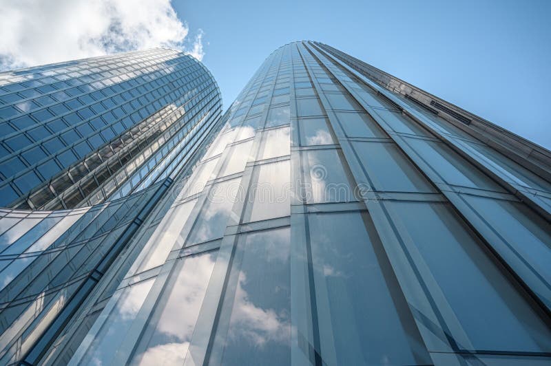 Abstract Round Blue Skyscraper Buildings. Skyscraper on a Background of ...