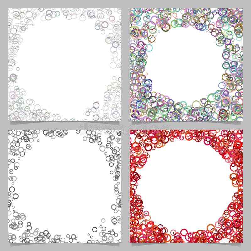 Round Border Background Design Set with Dots Stock Vector ...