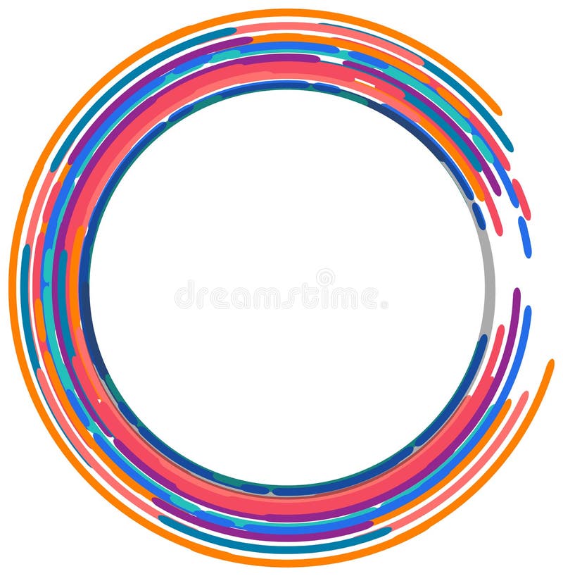 Abstract Round Border Design Stock Vector - Illustration of colourful ...
