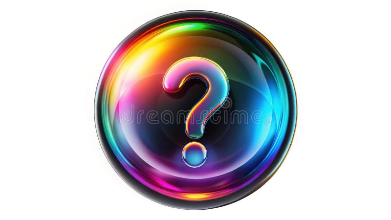 Abstract Round Bubble Question Mark Design a Geometric Illustration for ...