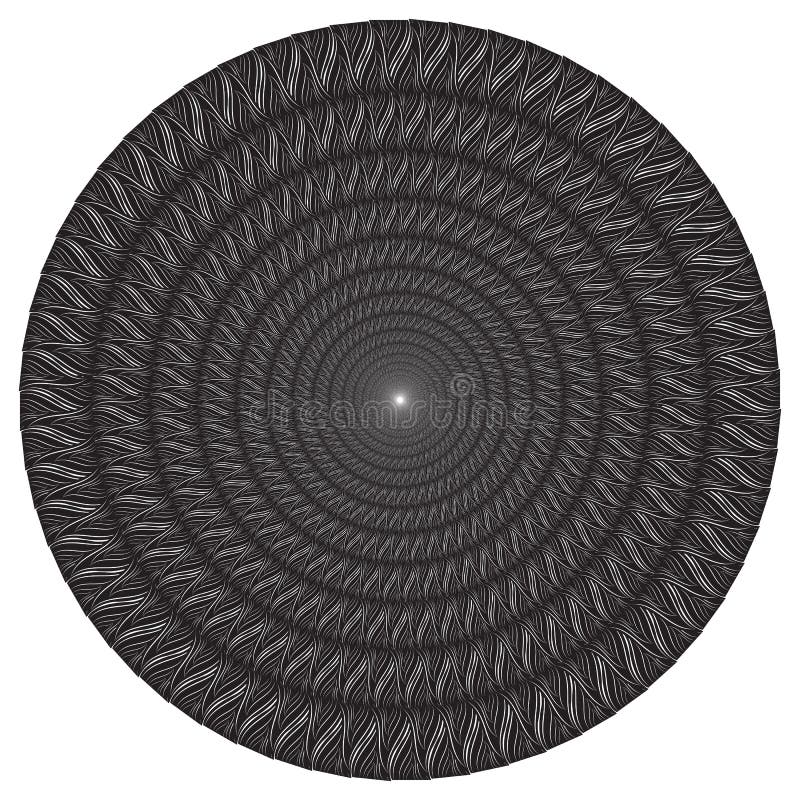 Abstract Round Concentric Pattern with Ethnic Ornament. Design Element ...