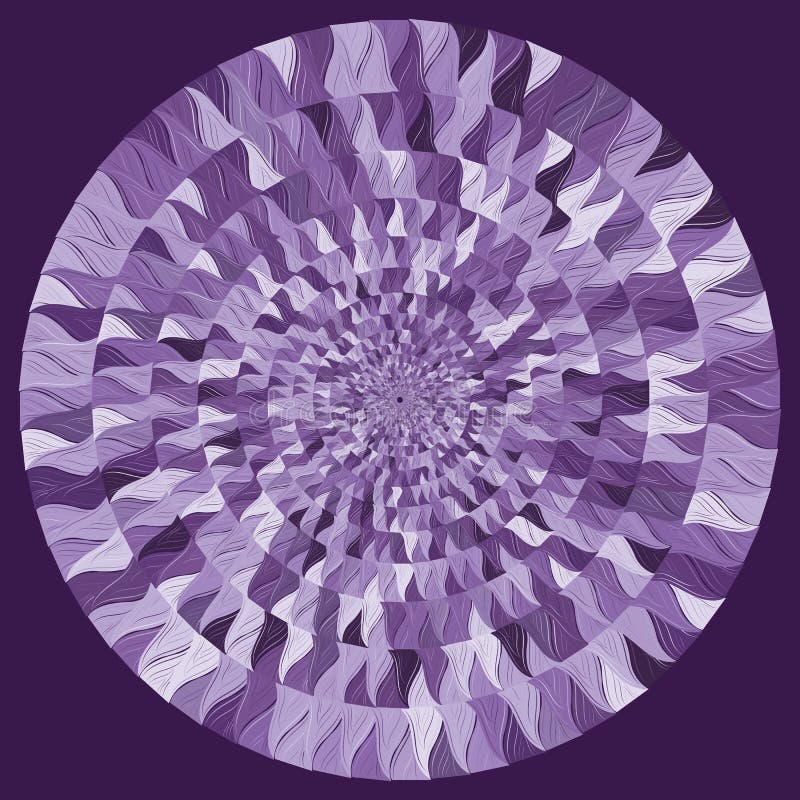 Abstract Round Concentric Pattern with Ethnic Ornament. Design Element ...