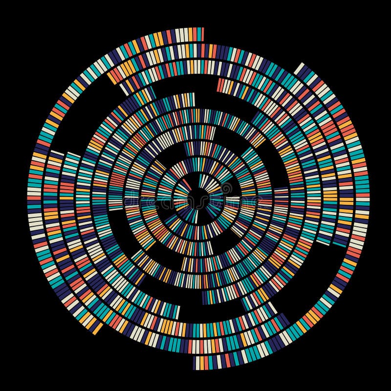 Abstract Round Concentrical Element for Design Project - Vector ...