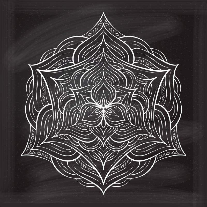 Abstract Round Design Element. Chalkboard Style. Stock Vector ...