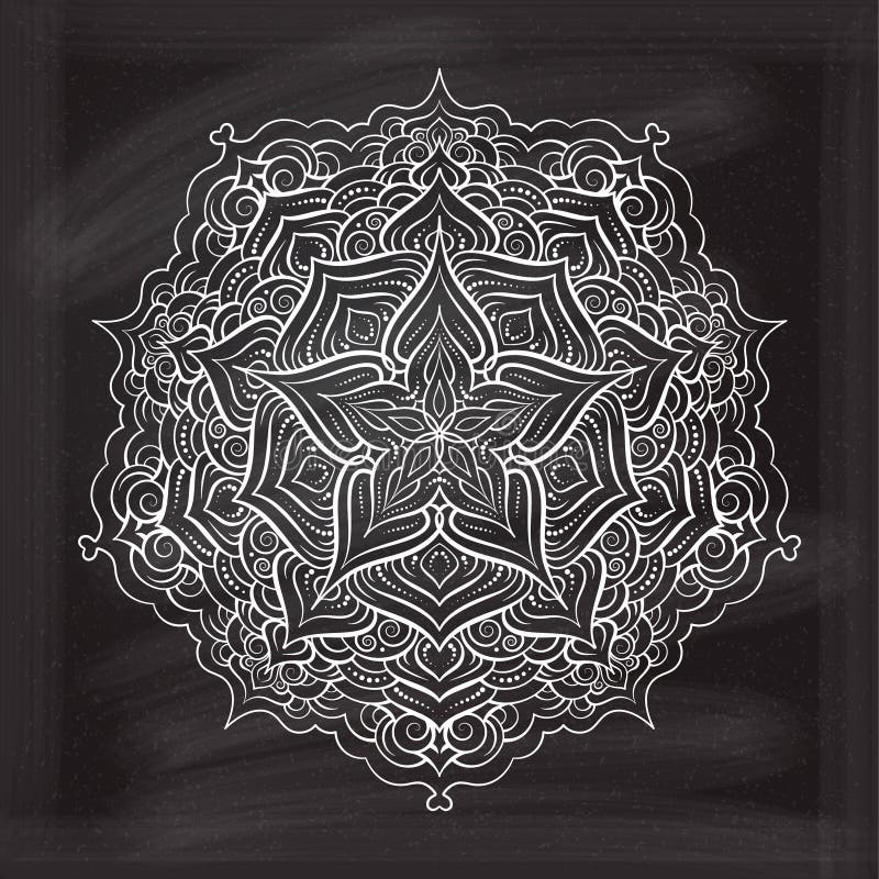 Abstract Round Design Element. Chalkboard Style. Stock Vector ...