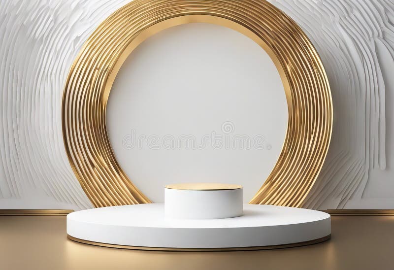 Abstract Round Display for Product on Website in Modern. Background ...