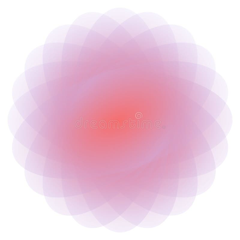 Abstract Round Flower-like Shape with Purple To Red Gradient Stock ...