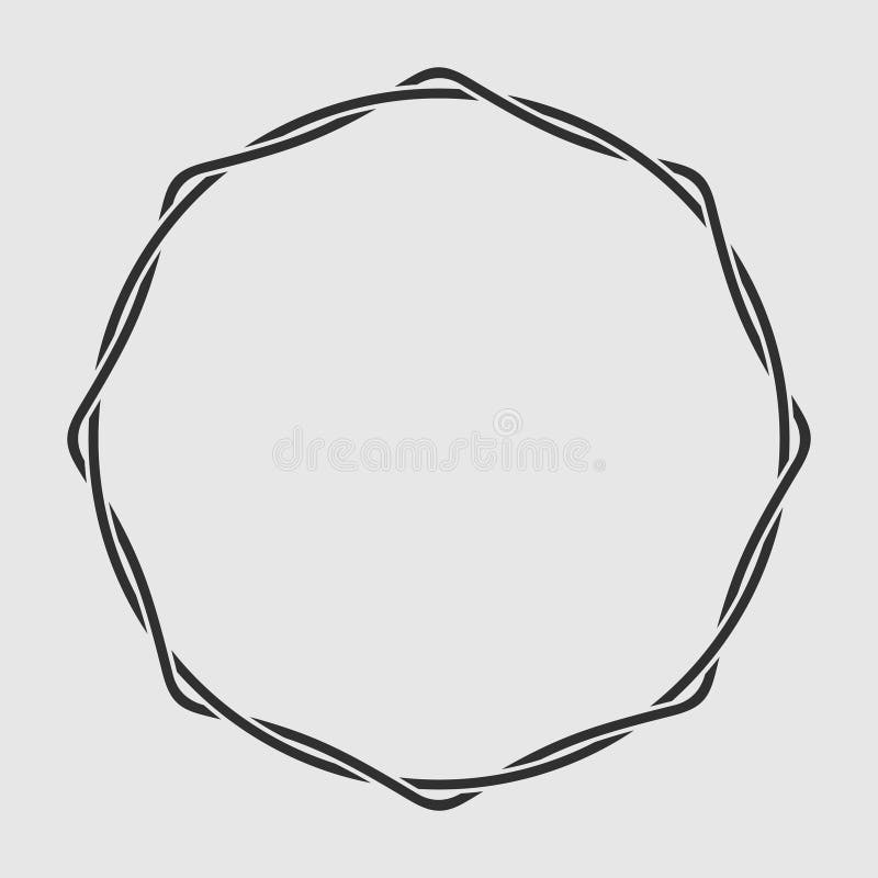 Abstract Round Frame Isolated. Vector Illustration Stock Vector ...