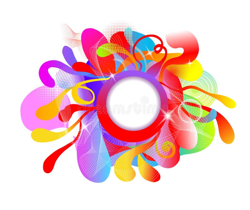 Abstract Trendy Round Frame. Shapes, Smooth Round Bubble Forms, Vector ...