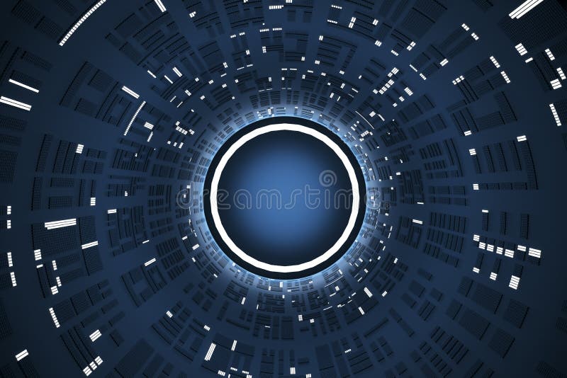 Abstract Round Geometric Backdrop with Circle. Design and Technology ...