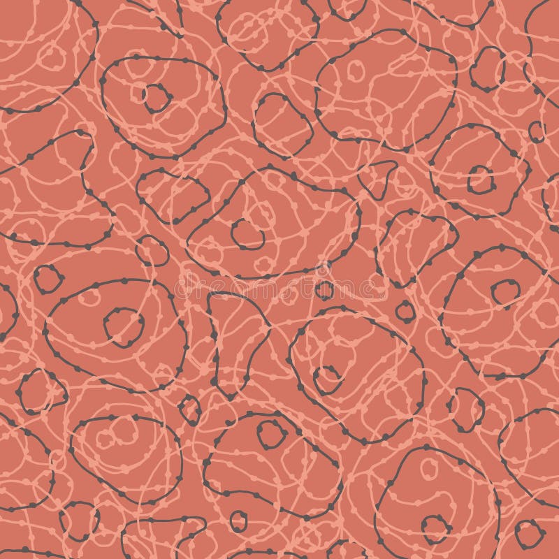 Abstract Round Geometric Shapes Seamless Pattern. Vector Illustration ...