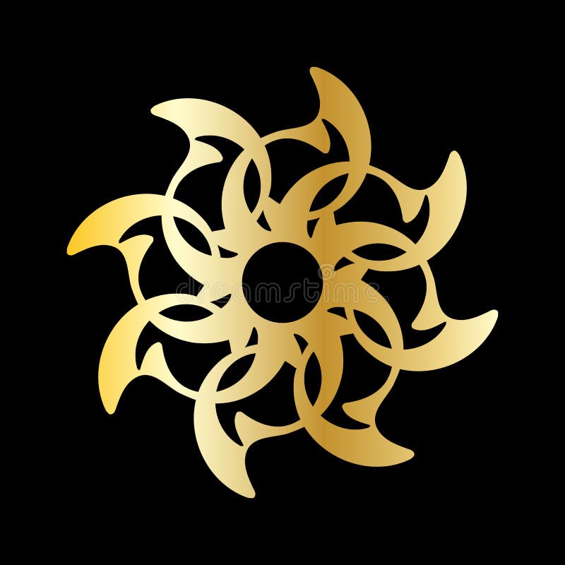 Abstract Round Gold Element. Festive Banner. Vector Illustration. Stock ...