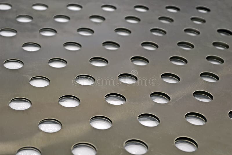 Abstract Round Holes on Metal Surface, Industry, Stock Photo - Image of ...