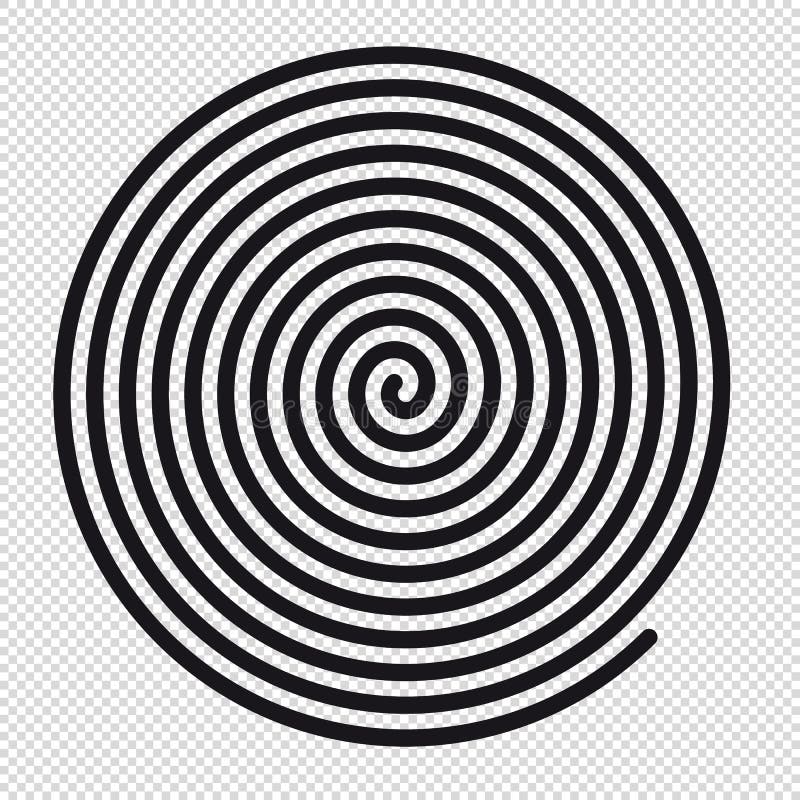 Abstract Round Hypnotic Spiral Vortex - Vector Illustration - Isolated ...