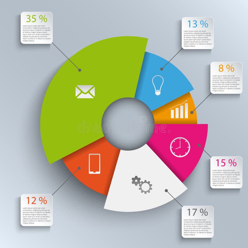 Abstract Round Info Graphic Template Stock Vector - Illustration of ...