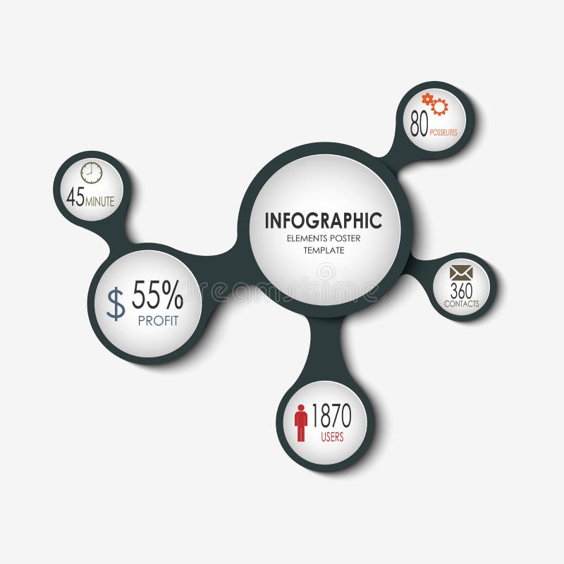 Abstract Round Infographic Template Stock Illustration - Illustration ...