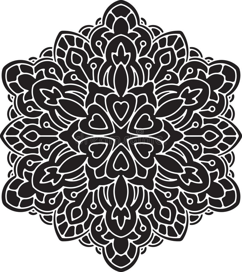 Abstract Round Lace Design - Mandala, Decorative Element. Stock ...