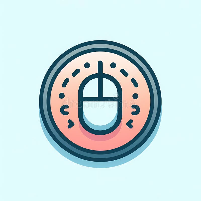 Abstract Round Logo with Computer Mouse for Coding or it Club Stock ...