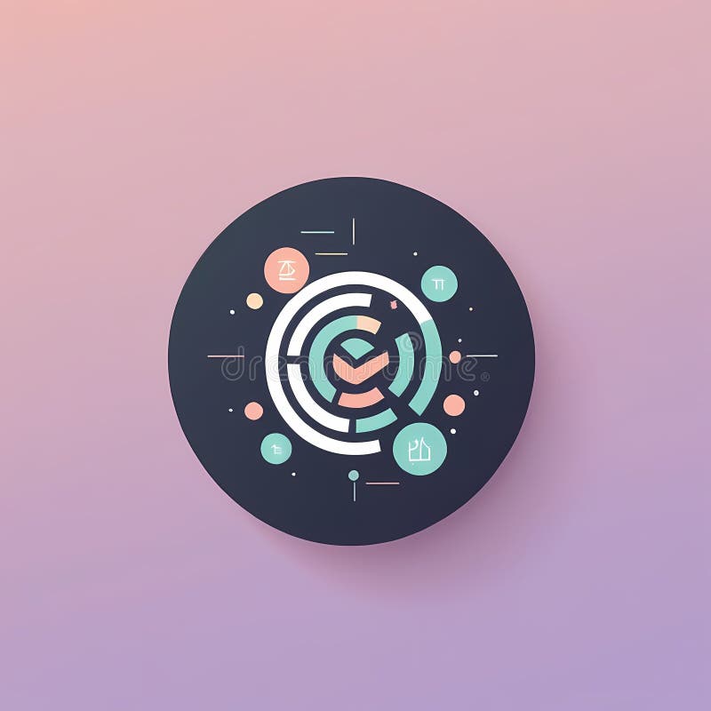 Abstract Round Logo with Computer Mouse for Coding or it Club Stock ...