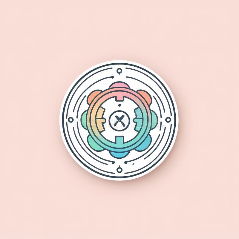 Abstract Round Logo with Computer Mouse for Coding or it Club Stock ...