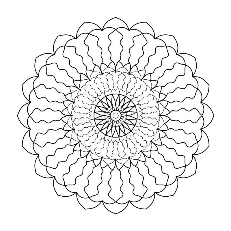 Abstract Round Mandala Pattern. Ornamental Arabesque Stock Vector ...