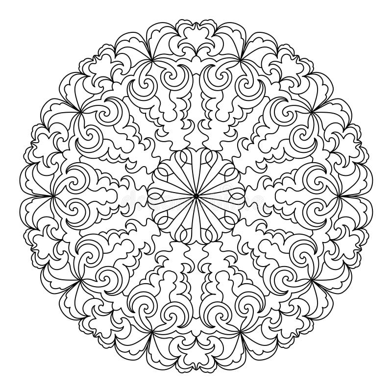 Abstract Round Mandala Pattern. Ornamental Arabesque Stock Vector ...