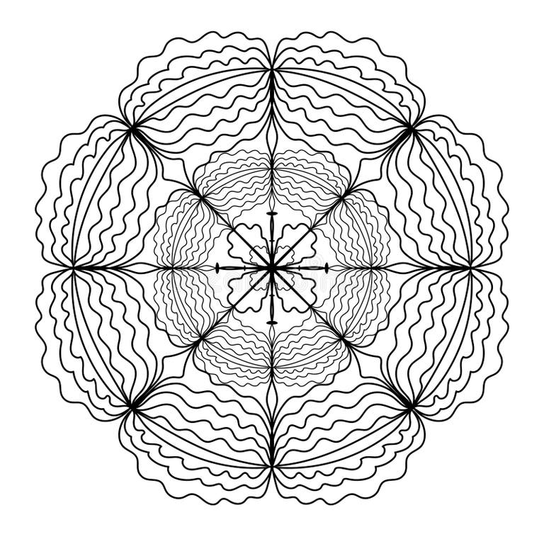 Abstract Round Mandala Pattern. Ornamental Arabesque Stock Vector ...