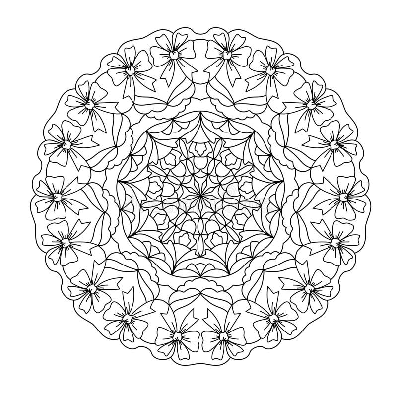 Abstract Round Mandala Pattern. Ornamental Arabesque Stock Vector ...