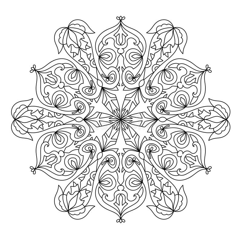 Abstract Round Mandala Pattern. Ornamental Arabesque Stock Vector ...