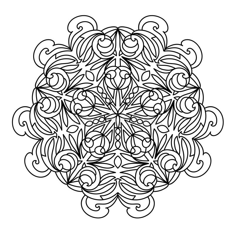 Abstract Round Mandala Pattern. Ornamental Arabesque Stock Vector ...