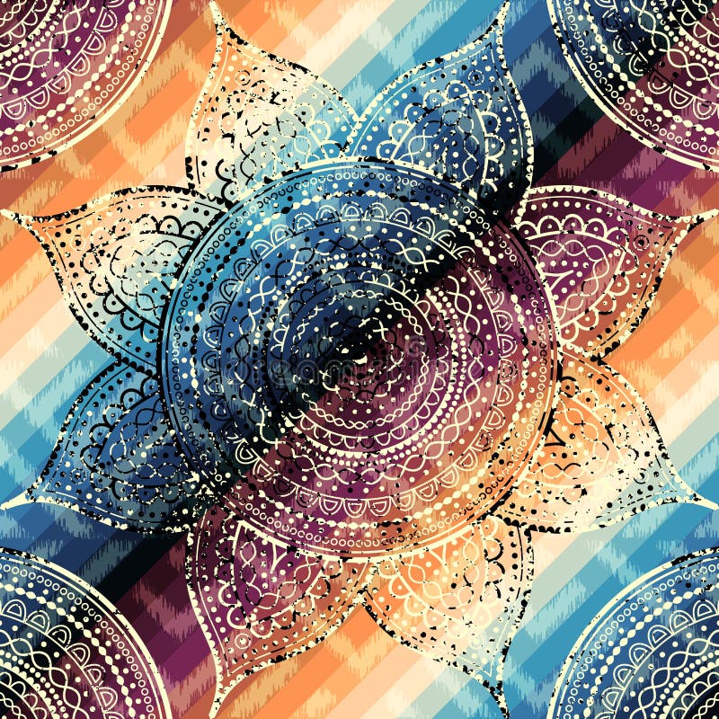 Abstract Round Mandala Pattern Stock Vector - Illustration of future ...