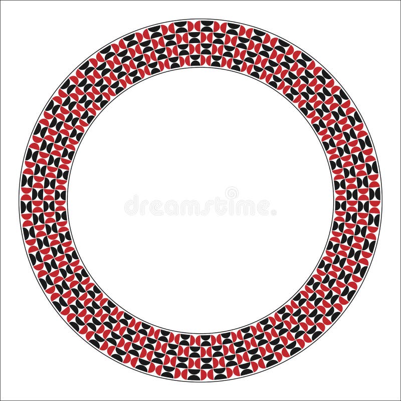 Abstract Round Medieval Geometric Pattern Stock Vector - Illustration ...