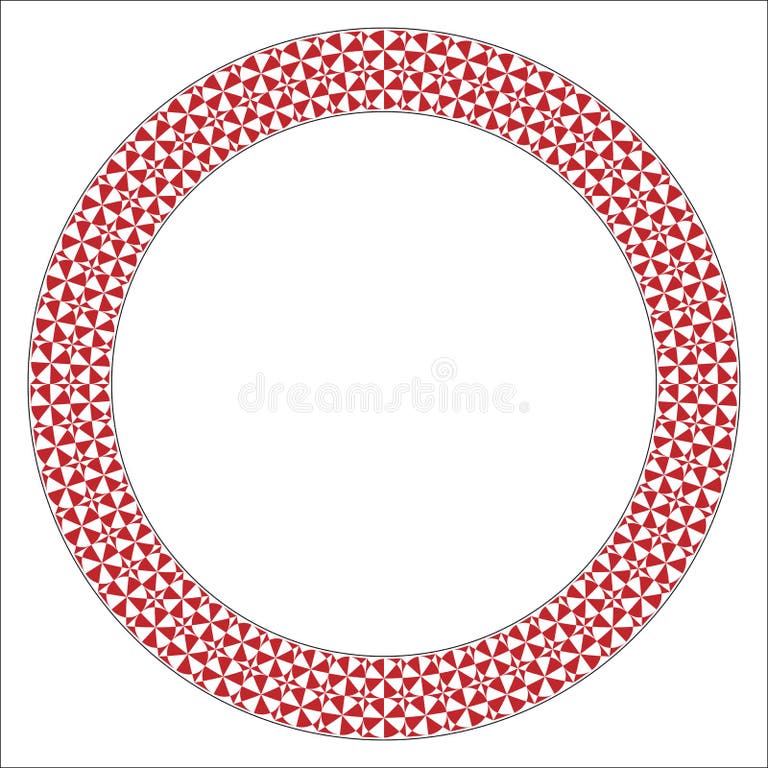 Abstract Round Medieval Geometric Pattern Stock Vector - Illustration ...