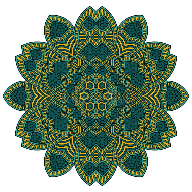 Abstract Round Ornament. Circle Mandala Pattern Stock Vector ...