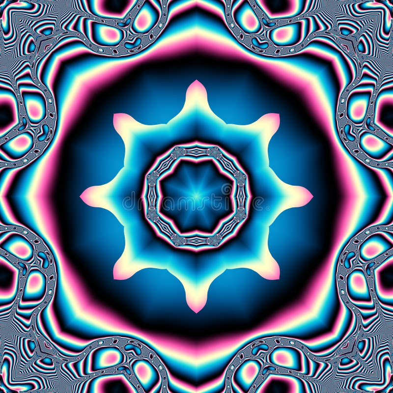 Abstract round pattern stock illustration. Illustration of psychedelic ...