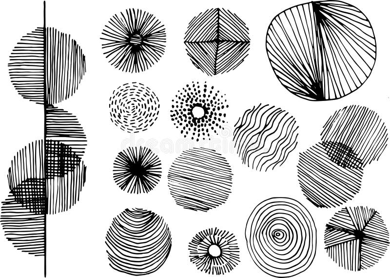Abstract Round Shape Design Elements Stock Illustration - Illustration ...