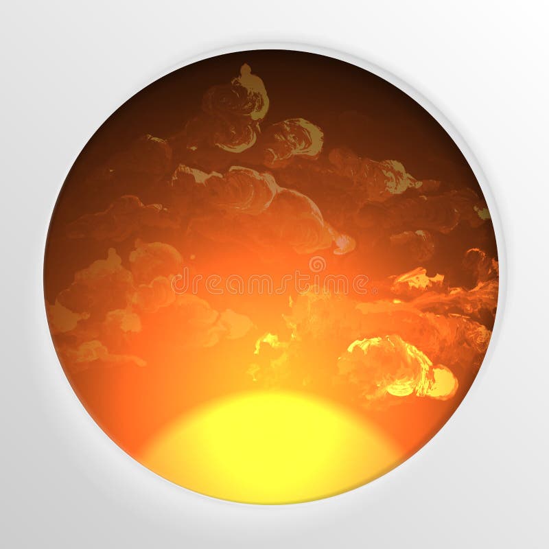 Abstract Round Shape with Frame Stock Vector - Illustration of gouache ...