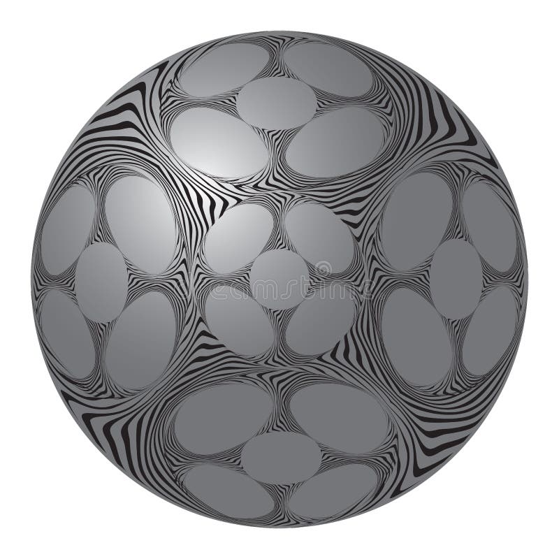 Abstract Round Spiral Striped Design Element Stock Vector ...