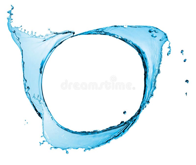 Abstract Round Splash Water. Transparent Background Stock Photo - Image ...