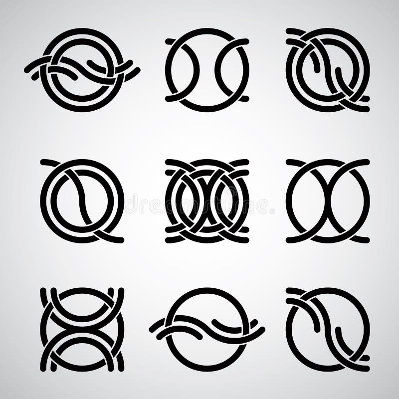 Round symbols set. stock vector. Illustration of graphic - 42987808