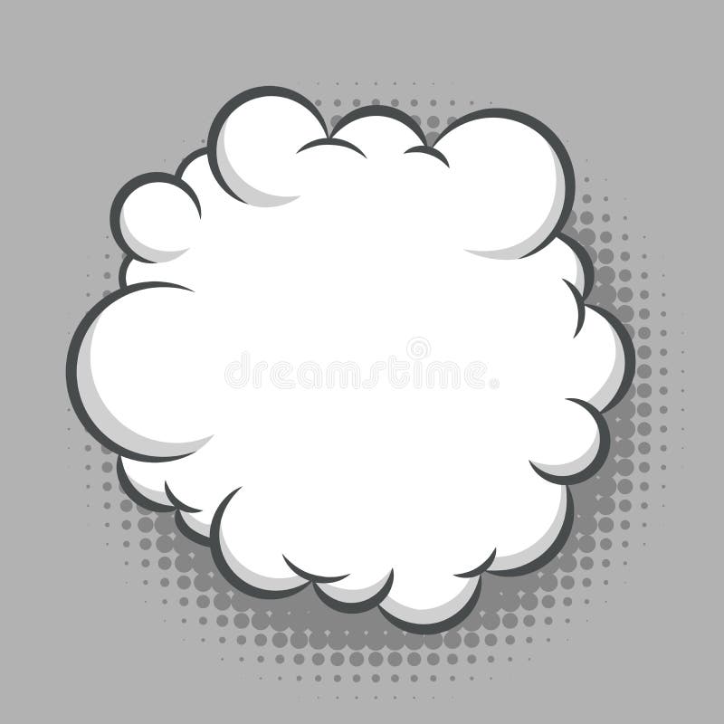 White Comic Bubble with HAPPY BIRTHDAY on Red Background. Comic Sound ...