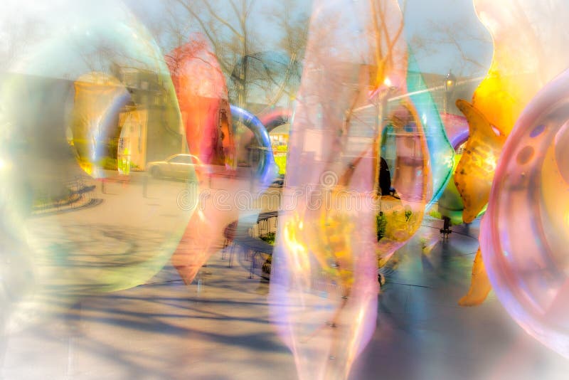 Abstract Carousel in Motion NYC Very Colourfull Stock Image - Image of ...
