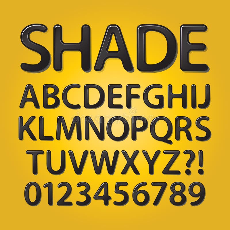 Rounded Bold Marker Pen Font and Numbers Stock Vector - Illustration of ...